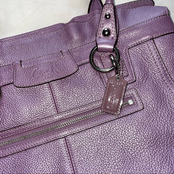 Coach | Bags | Coach Penelope Lilac Large Leather Shopper Purse | Poshmark